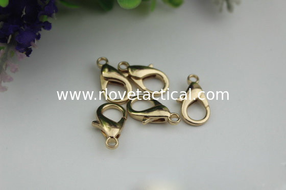 Custom made 4 color zinc alloy length 20 mm bag lobster claw snap hook for metal chains