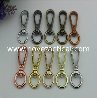 Customized all kinds of color cheap zinc alloy metal round 15 mm snap hook for sling bag
