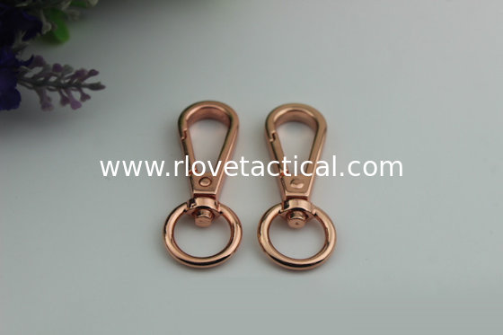 Customized all kinds of color cheap zinc alloy metal round 15 mm snap hook for sling bag