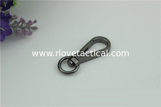 Factory direct sale metal zinc alloy 10 mm hanging brush anti brass snap hook for handbag