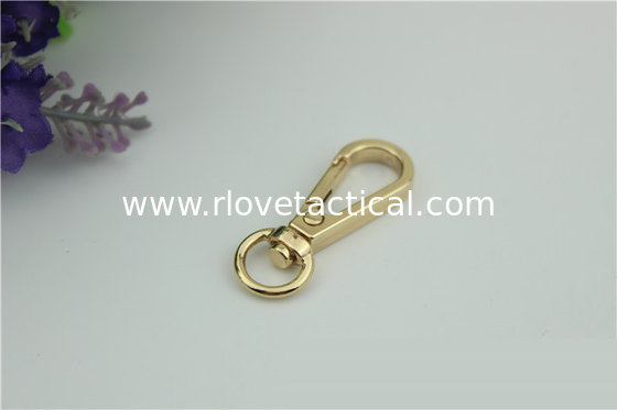 Factory direct sale metal zinc alloy 10 mm hanging brush anti brass snap hook for handbag