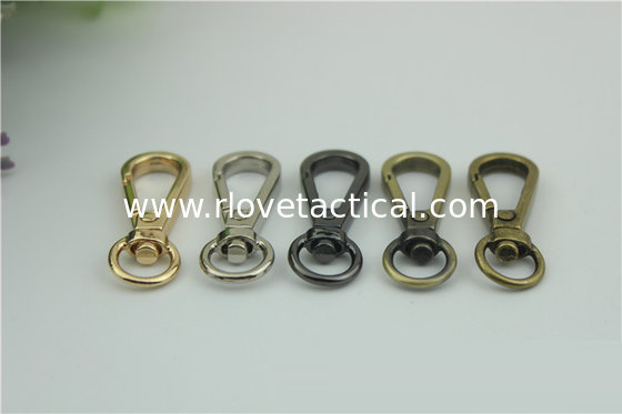Factory direct sale metal zinc alloy 10 mm hanging brush anti brass snap hook for handbag