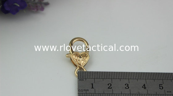 Gold zinc alloy bag hardware mini 5 mm lanyard snap hook suitable for metal chains
