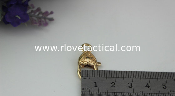 Gold zinc alloy bag hardware mini 5 mm lanyard snap hook suitable for metal chains