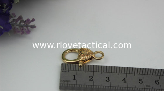 Gold zinc alloy bag hardware mini 5 mm lanyard snap hook suitable for metal chains