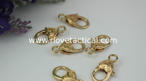 Gold zinc alloy bag hardware mini 5 mm lanyard snap hook suitable for metal chains
