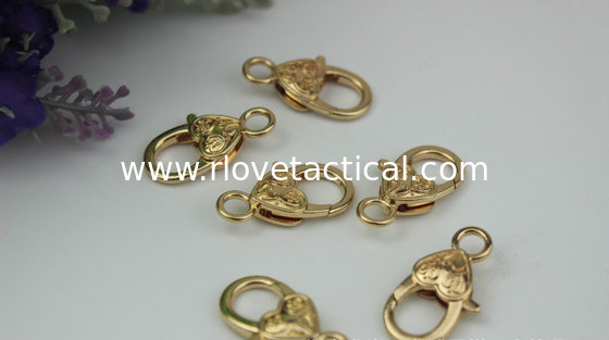 Hanging plating gold not pattern handbag hardware zinc alloy snap clip hook 5 mm for metal chains