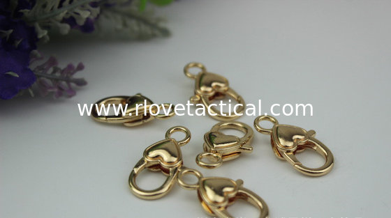 Hanging plating gold not pattern handbag hardware zinc alloy snap clip hook 5 mm for metal chains