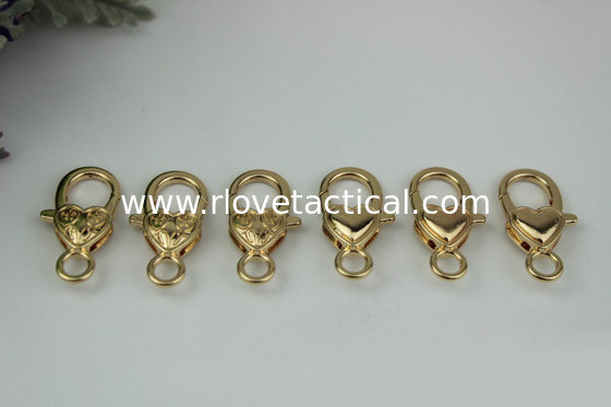 Hanging plating gold not pattern handbag hardware zinc alloy snap clip hook 5 mm for metal chains