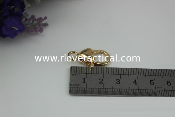 Hanging plating gold not pattern handbag hardware zinc alloy snap clip hook 5 mm for metal chains