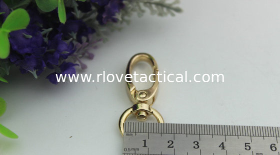 High quality custom nickel color 15 mm round shape eye bolt snap hooks for sling bags