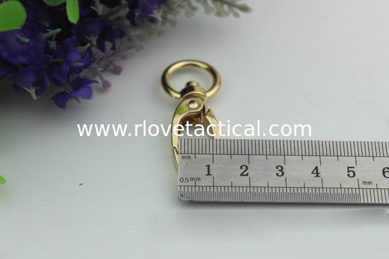 High quality custom nickel color 15 mm round shape eye bolt snap hooks for sling bags
