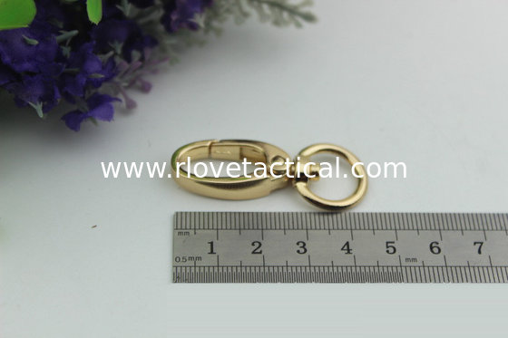 High quality custom nickel color 15 mm round shape eye bolt snap hooks for sling bags