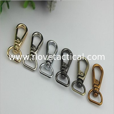 Manufacturing plating 6 color high quality metal d ring snap hooks 13 mm for handbag