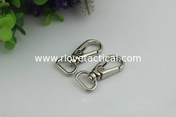 Manufacturing plating 6 color high quality metal d ring snap hooks 13 mm for handbag