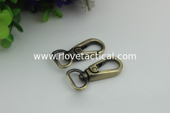 Manufacturing plating 6 color high quality metal d ring snap hooks 13 mm for handbag