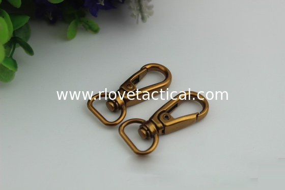 Manufacturing plating 6 color high quality metal d ring snap hooks 13 mm for handbag