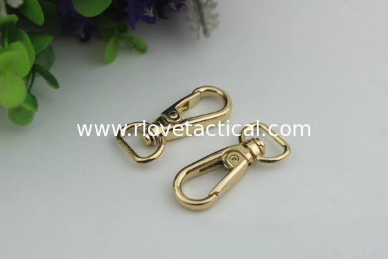 Manufacturing plating 6 color high quality metal d ring snap hooks 13 mm for handbag