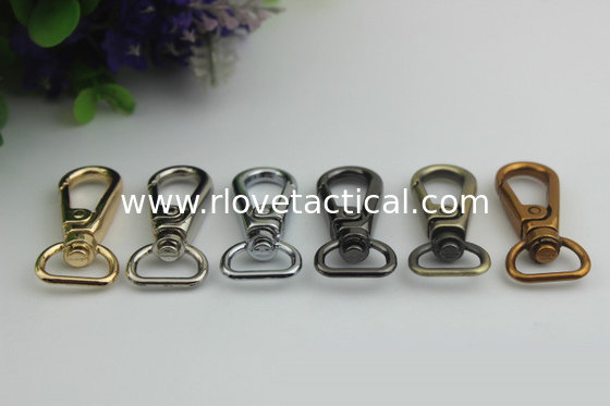 Manufacturing plating 6 color high quality metal d ring snap hooks 13 mm for handbag