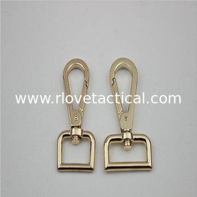 2018 High plating gold zinc alloy 20 & 26 mm square eye bolt metal snap hook for handbags