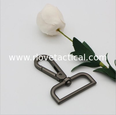 Good quality plating gunmetal color 38.5 mm metal snap hook lanyard for purse