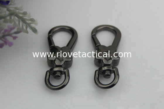 Fashion wild style 4 color cute flower zinc alloy metal snap hook with hole 10 mm