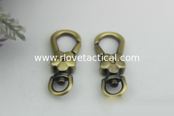 Fashion wild style 4 color cute flower zinc alloy metal snap hook with hole 10 mm
