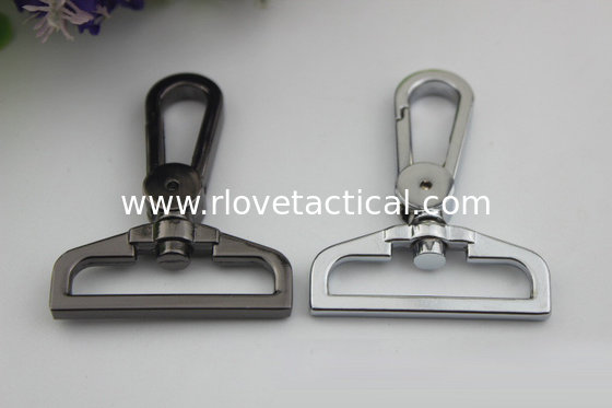 High end quality nickel & gunmetal color 38 mm snap hook bag with polishing