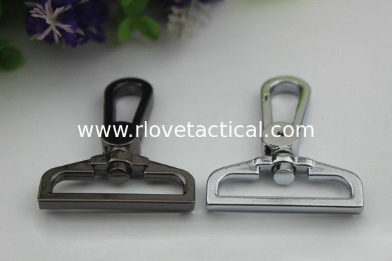 High end quality nickel & gunmetal color 38 mm snap hook bag with polishing