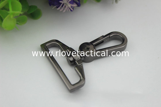 High end quality nickel & gunmetal color 38 mm snap hook bag with polishing