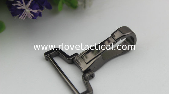 Guangzhou manufacturing zinc alloy gunmetal color 38 mm spring snap hook for handbag