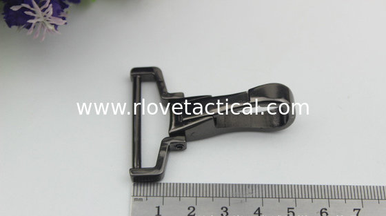 Guangzhou manufacturing zinc alloy gunmetal color 38 mm spring snap hook for handbag