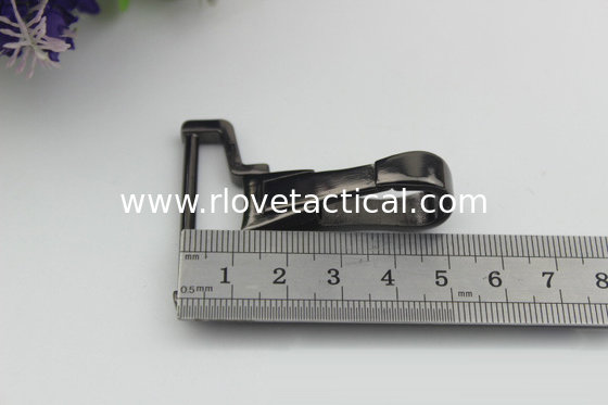 Guangzhou manufacturing zinc alloy gunmetal color 38 mm spring snap hook for handbag