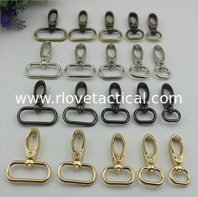 Bag parts various color 4 size metal swivel eye dog leash snap hook wholesales