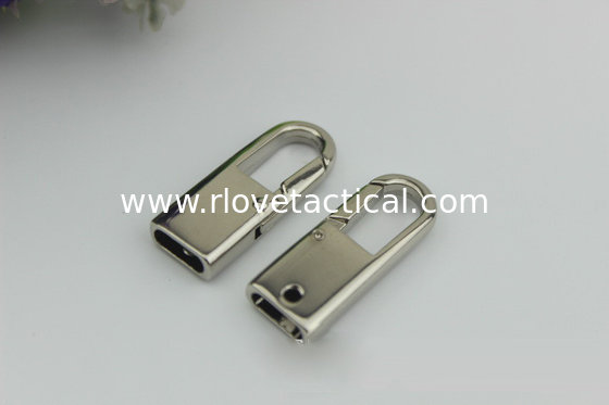 Hanging nickel color zinc alloy 33 mm length metal key chain snap hook for strap