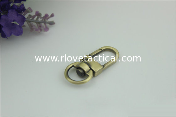 Lanyard accessories zinc alloy hanging brush anti brass 11 mm round eye bolt snap hook bag