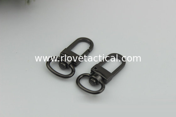 Zinc alloy die casting hanging nickel 13.5 mm oval eye bolt snap hooks fro lanyard