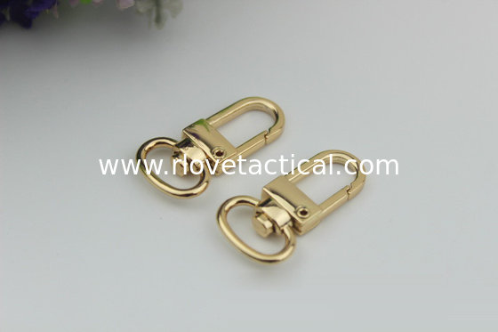 Zinc alloy die casting hanging nickel 13.5 mm oval eye bolt snap hooks fro lanyard