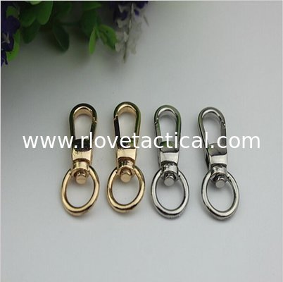 Die casting zinc alloy round eye bolt 12 mm nickel snap hook with hanging plating