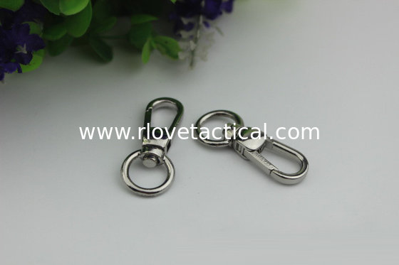 Die casting zinc alloy round eye bolt 12 mm nickel snap hook with hanging plating