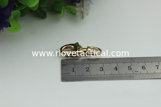 Round shape bottom zinc alloy light gold metal lobster claw snap hook for handbag