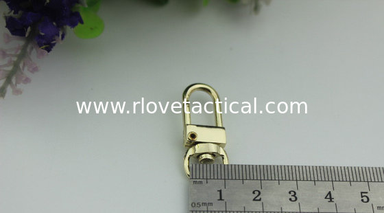 Good quality lacquer coating zinc alloy 10 mm & 13 mm round shape gold snap hook metal for purse