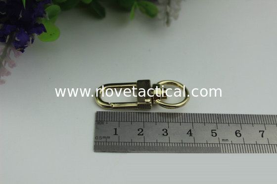 Good quality lacquer coating zinc alloy 10 mm & 13 mm round shape gold snap hook metal for purse