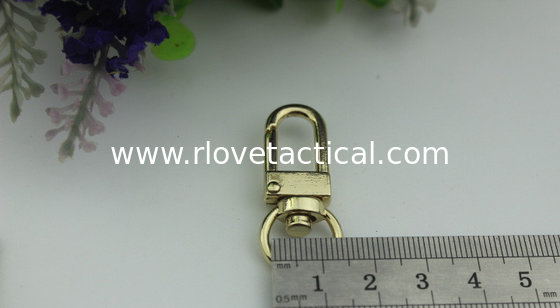 Good quality lacquer coating zinc alloy 10 mm & 13 mm round shape gold snap hook metal for purse
