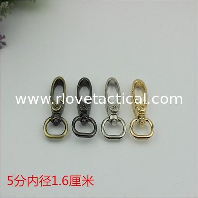 Metal spring swivel zinc alloy 16 mm gold lanyard snap hook for leather straps