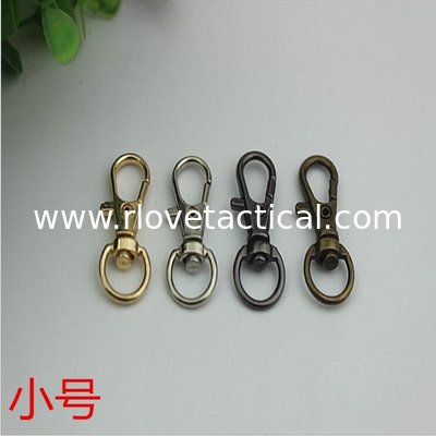 Bag accessories parts zinc alloy round 10 mm small claw snap hook clip for metal chain