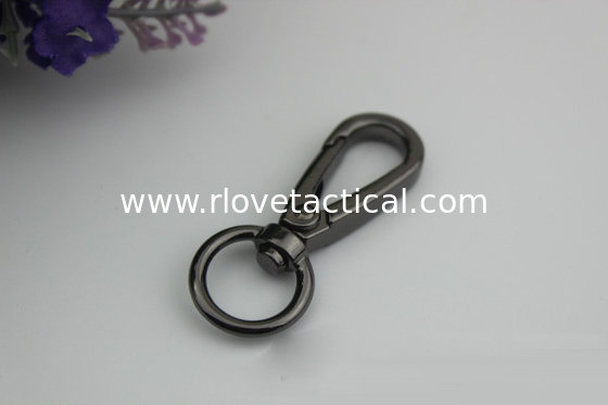 Bag accessories promotional item stock hanging gunmetal color 13 mm snap hook clip swivel with polishing