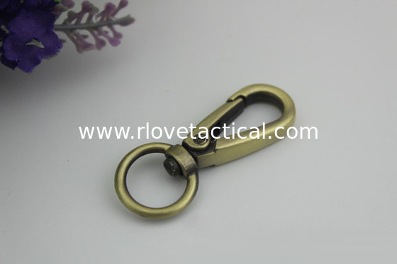 Bag accessories promotional item stock hanging gunmetal color 13 mm snap hook clip swivel with polishing