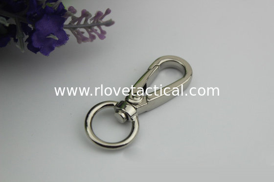 Bag accessories promotional item stock hanging gunmetal color 13 mm snap hook clip swivel with polishing