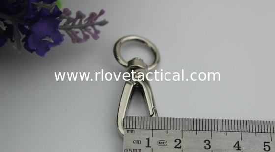 Bag accessories promotional item stock hanging gunmetal color 13 mm snap hook clip swivel with polishing